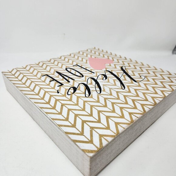 Hobby Lobby | Accents | Hello Love Wooden Home Decor Sign Chevron Heart ...